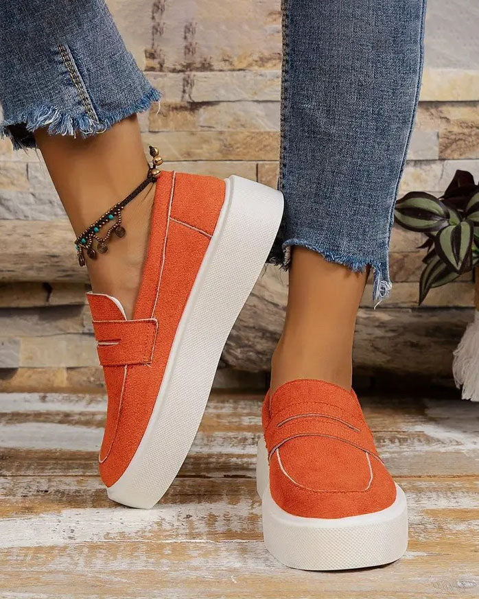 Shallow-cut Vamp Flat Slip-on Loafers– ShoptheCIC